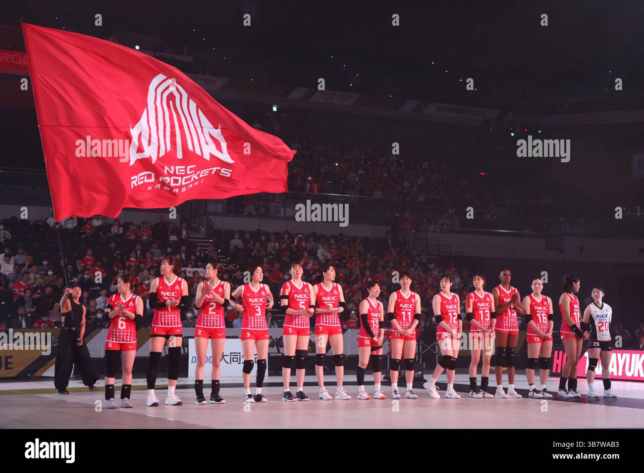 Tokyo, Japan. 2nd May, 2025. NECNEC Red Rockets Kawasaki team group ...