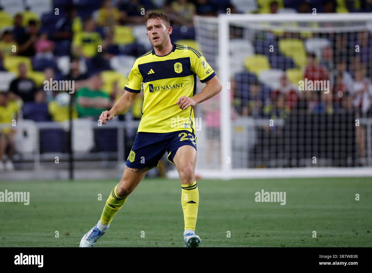 NASHVILLE, TN - MAY 06: Nashville SC defender Josh Bauer #22 during the ...