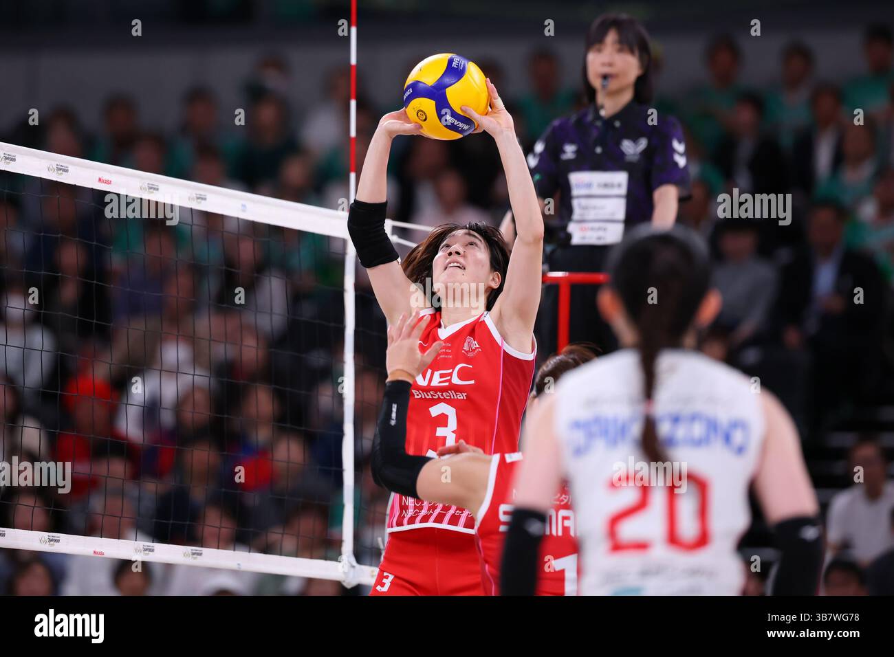 Tokyo, Japan. 3rd May, 2025. Shiori Tsukada (NEC) Volleyball : 2024-25 SV.LEAGUE Women ...