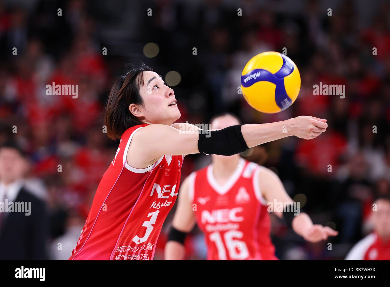 Tokyo, Japan. 3rd May, 2025. Shiori Tsukada (NEC) Volleyball : 2024-25 SV.LEAGUE Women ...