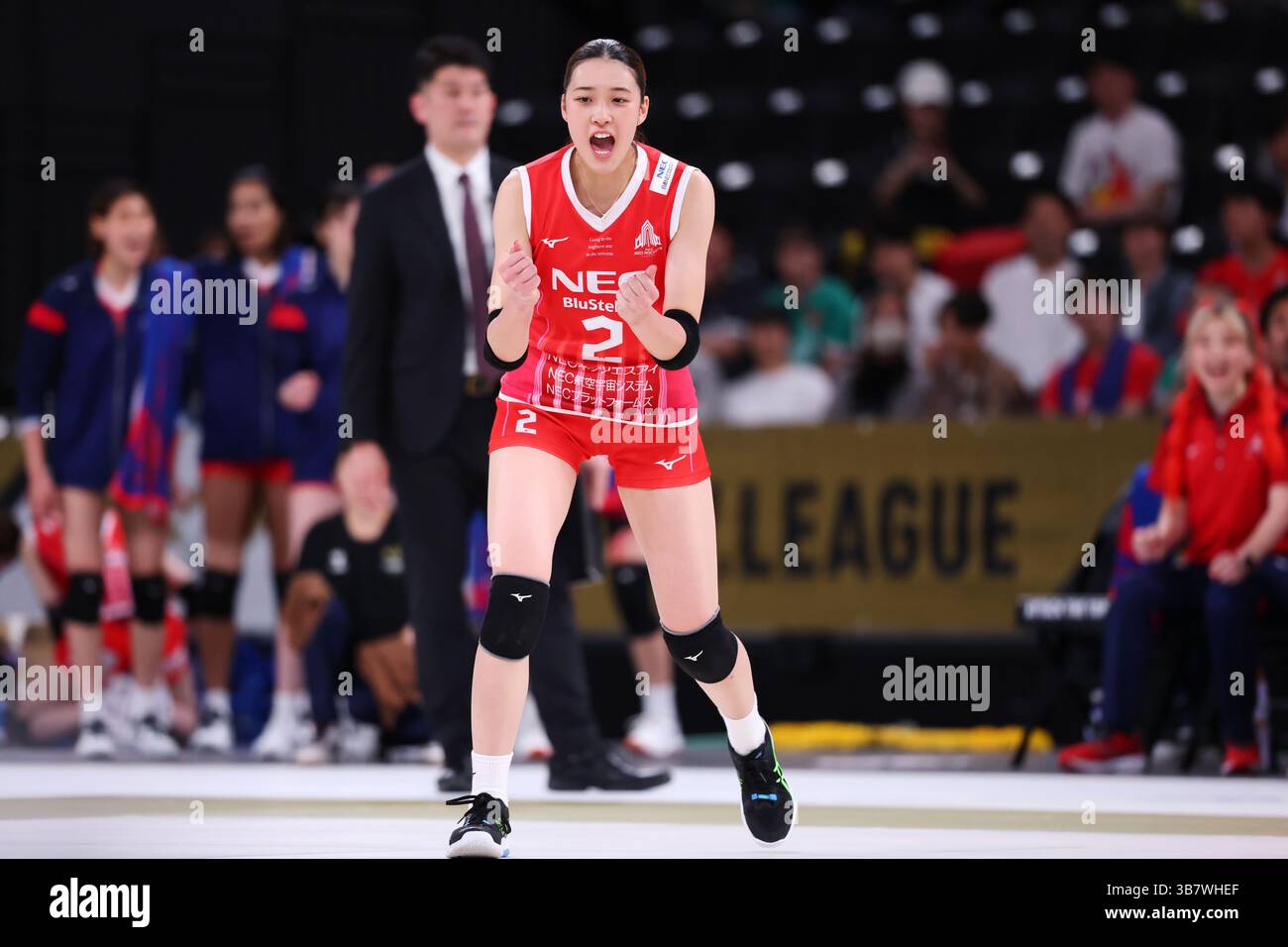 Tokyo, Japan. 3rd May, 2025. Yoshino Sato (NEC) Volleyball : 2024-25 SV.LEAGUE Women ...