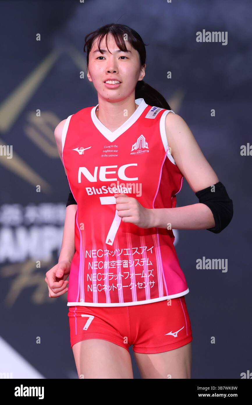 Moeka Kinoe (NEC), MAY 3, 2025 - Volleyball : 2024-25 SV.LEAGUE Women Championship Finals match ...