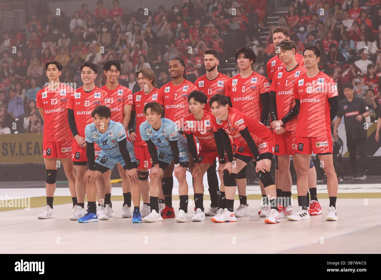 Suntory Sunbirds Osaka team group line-up, MAY 3, 2025 - Volleyball ...