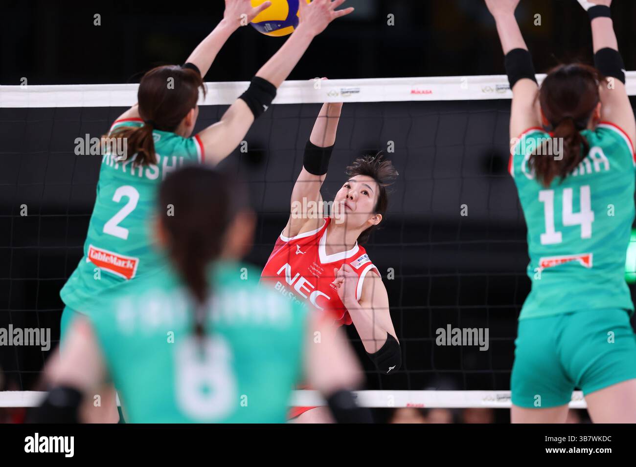 Tokyo, Japan. 3rd May, 2025. Misaki Yamauchi (NEC) Volleyball : 2024-25 SV.LEAGUE Women ...