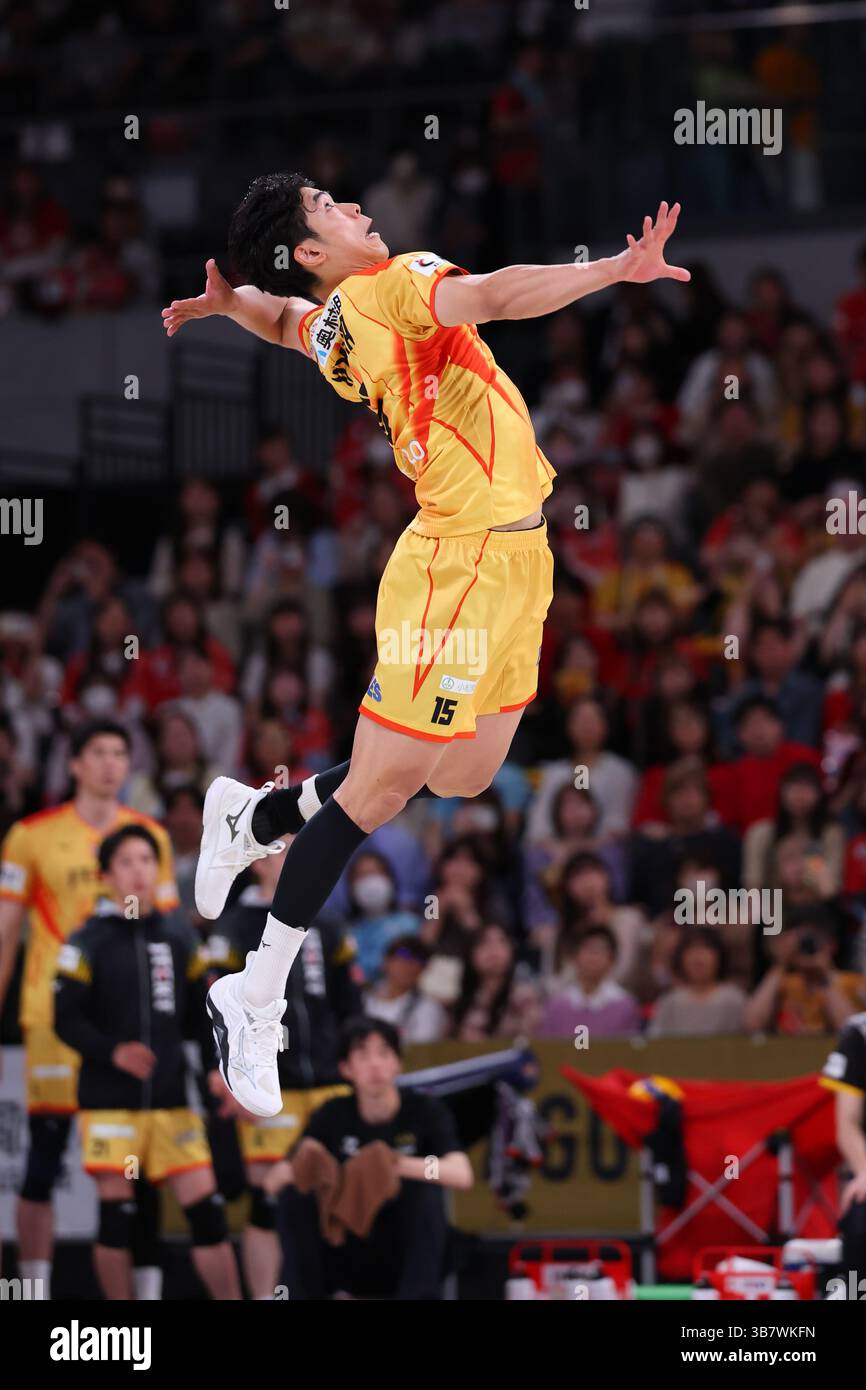 Kento Miyaura (), MAY 3, 2025 - Volleyball : 2024-25 SV.LEAGUE Men ...