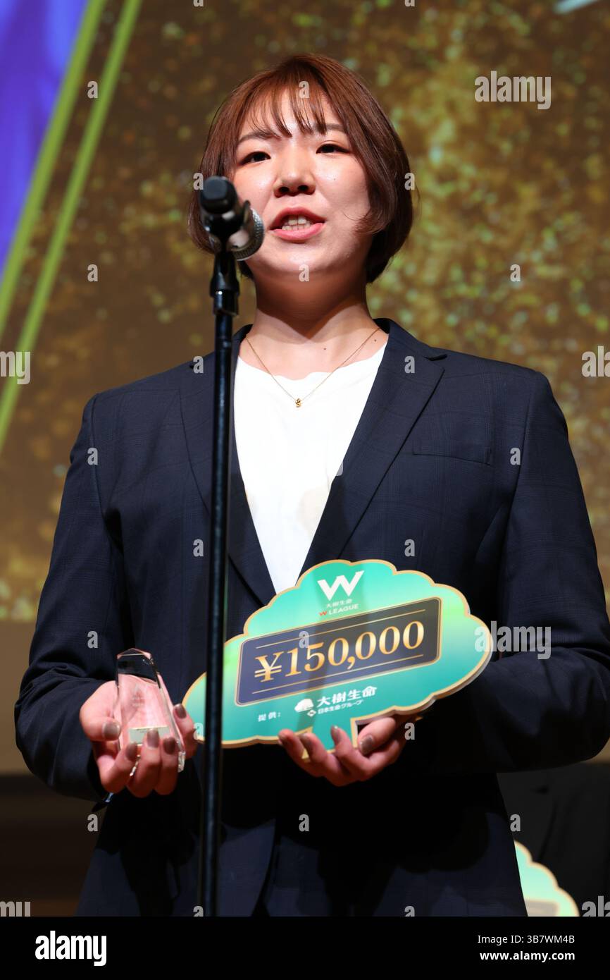 Tokyo, Japan. 4th May, 2025. Miwa Kuribayashi (Vickies) Basketball : W LEAGUE AWARDS 2024-25 in ...