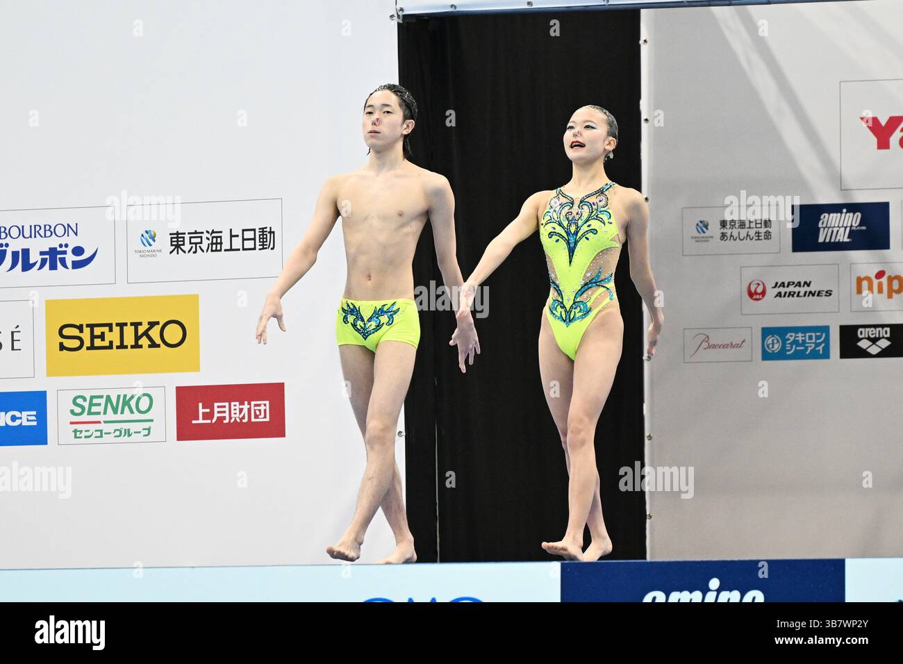 Tokyo Aquatics Centre, Tokyo, Japan. 4th May, 2025. Kairi Fujiwara & Yurika Nishigaki, MAY 4 ...