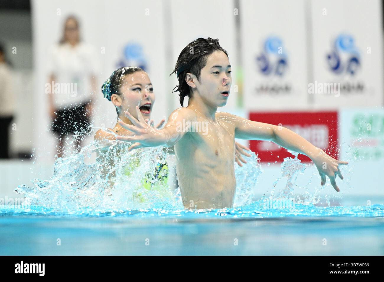 Tokyo Aquatics Centre, Tokyo, Japan. 4th May, 2025. Kairi Fujiwara & Yurika Nishigaki, MAY 4 ...