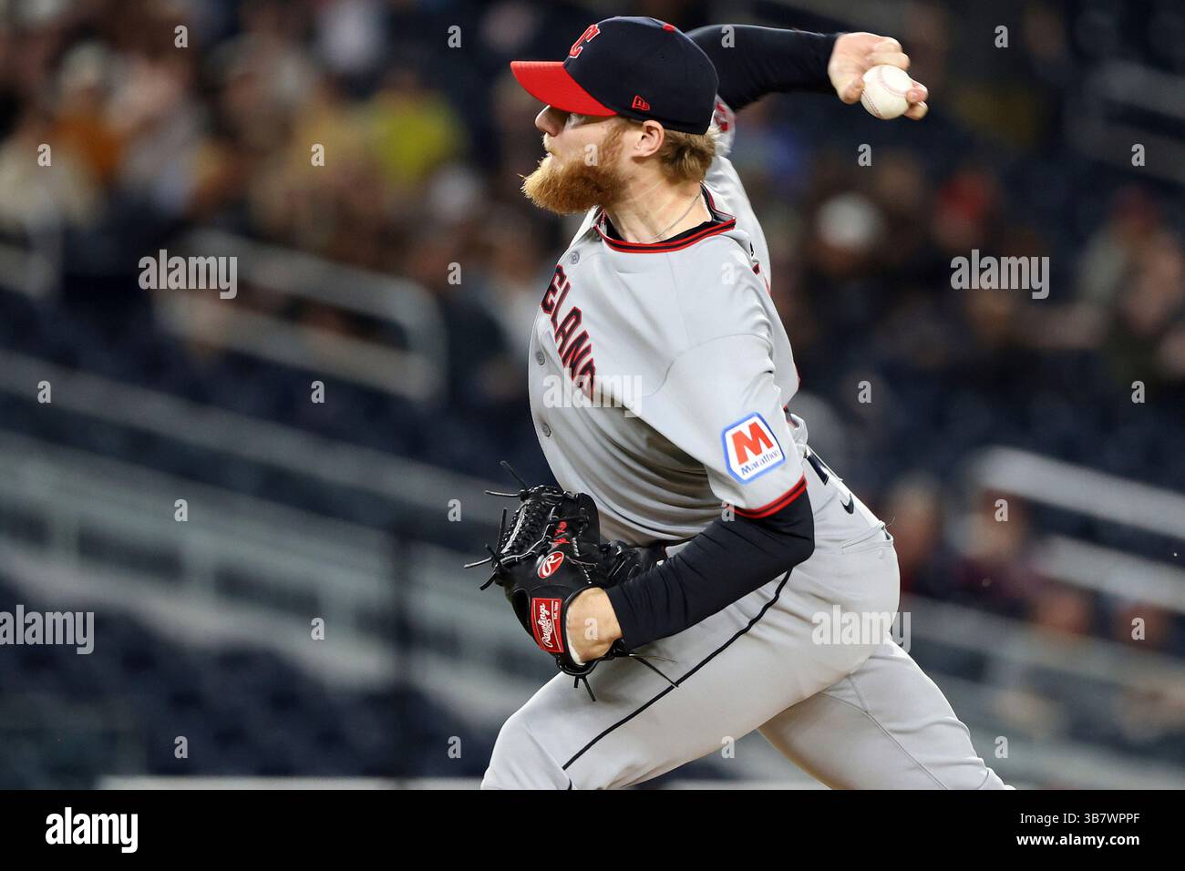 Cleveland Guardians pitcher Zak Kent (61) throws during the ninth ...
