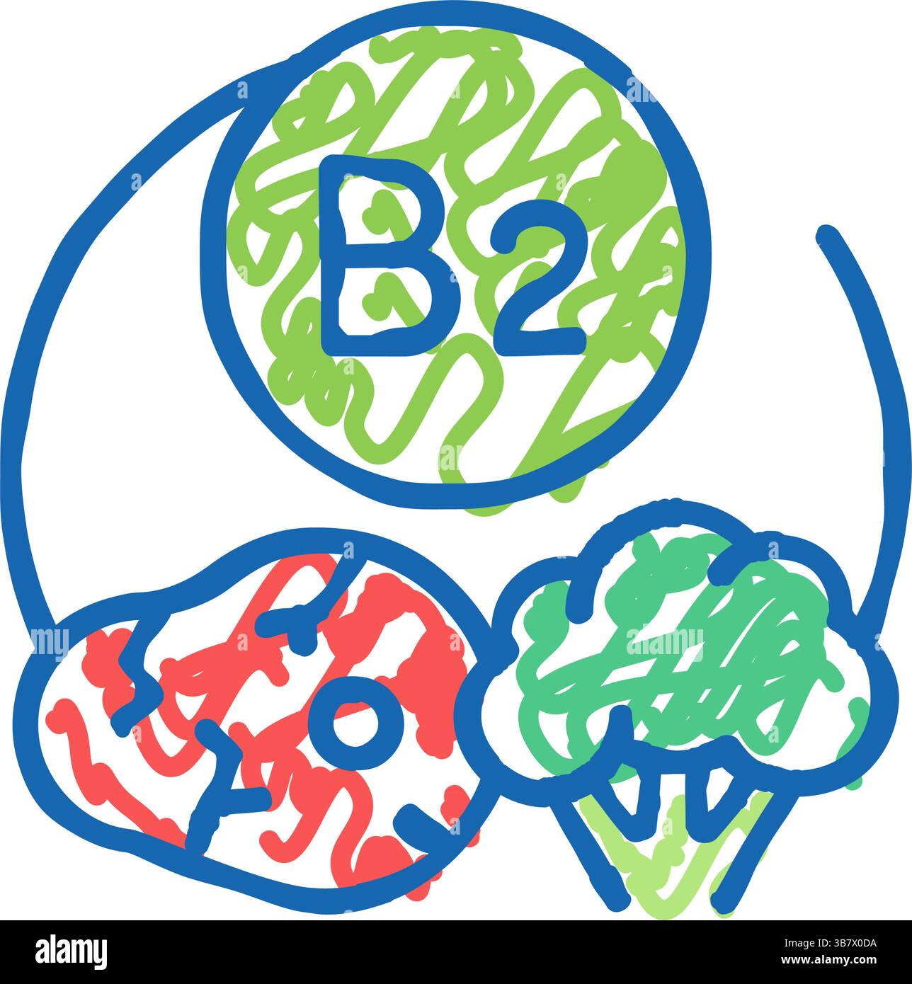 b2 vitamin icon doodle illustration Stock Vector Image & Art - Alamy