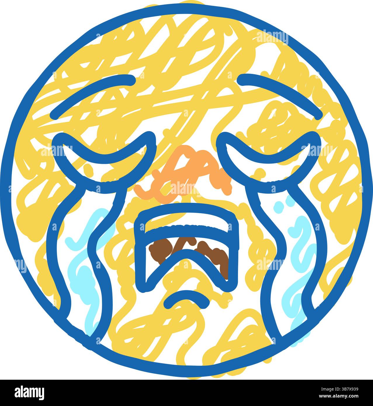 cry emoji icon doodle illustration Stock Vector Image & Art - Alamy