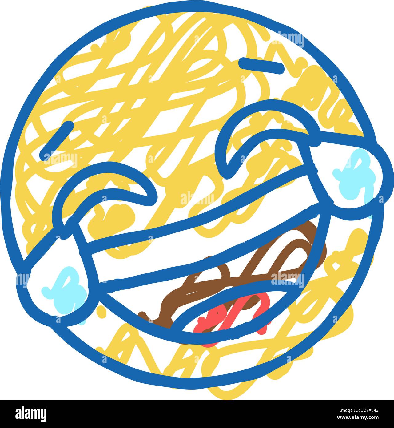 laugh emoji icon doodle illustration Stock Vector Image & Art - Alamy