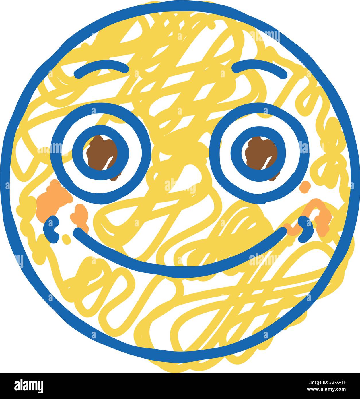 happy emoji icon doodle illustration Stock Vector Image & Art - Alamy