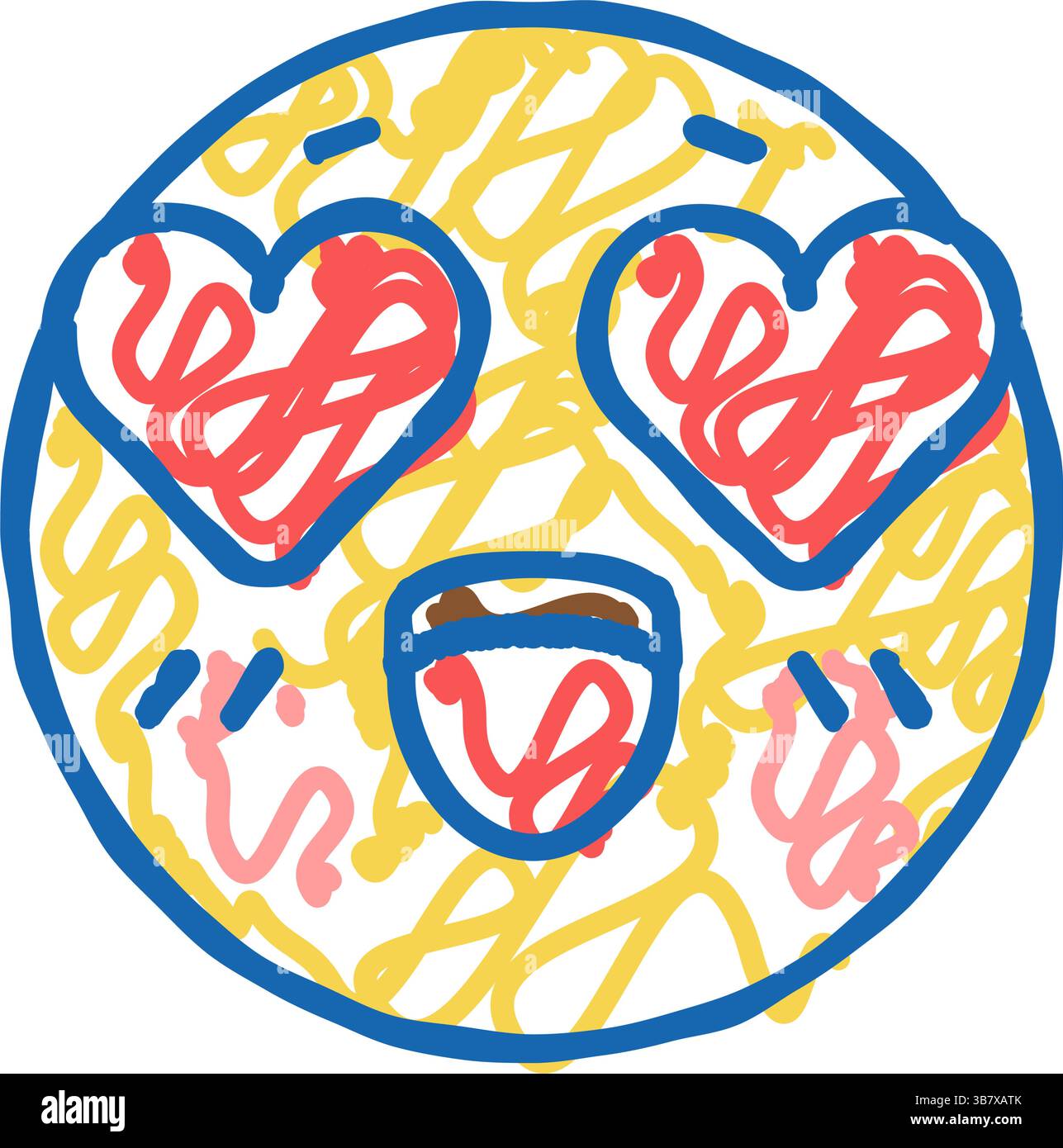 love emoji icon doodle illustration Stock Vector Image & Art - Alamy