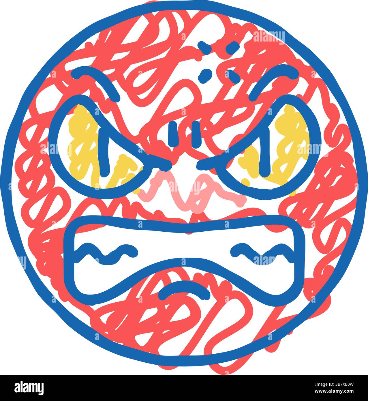 angry emoji icon doodle illustration Stock Vector Image & Art - Alamy