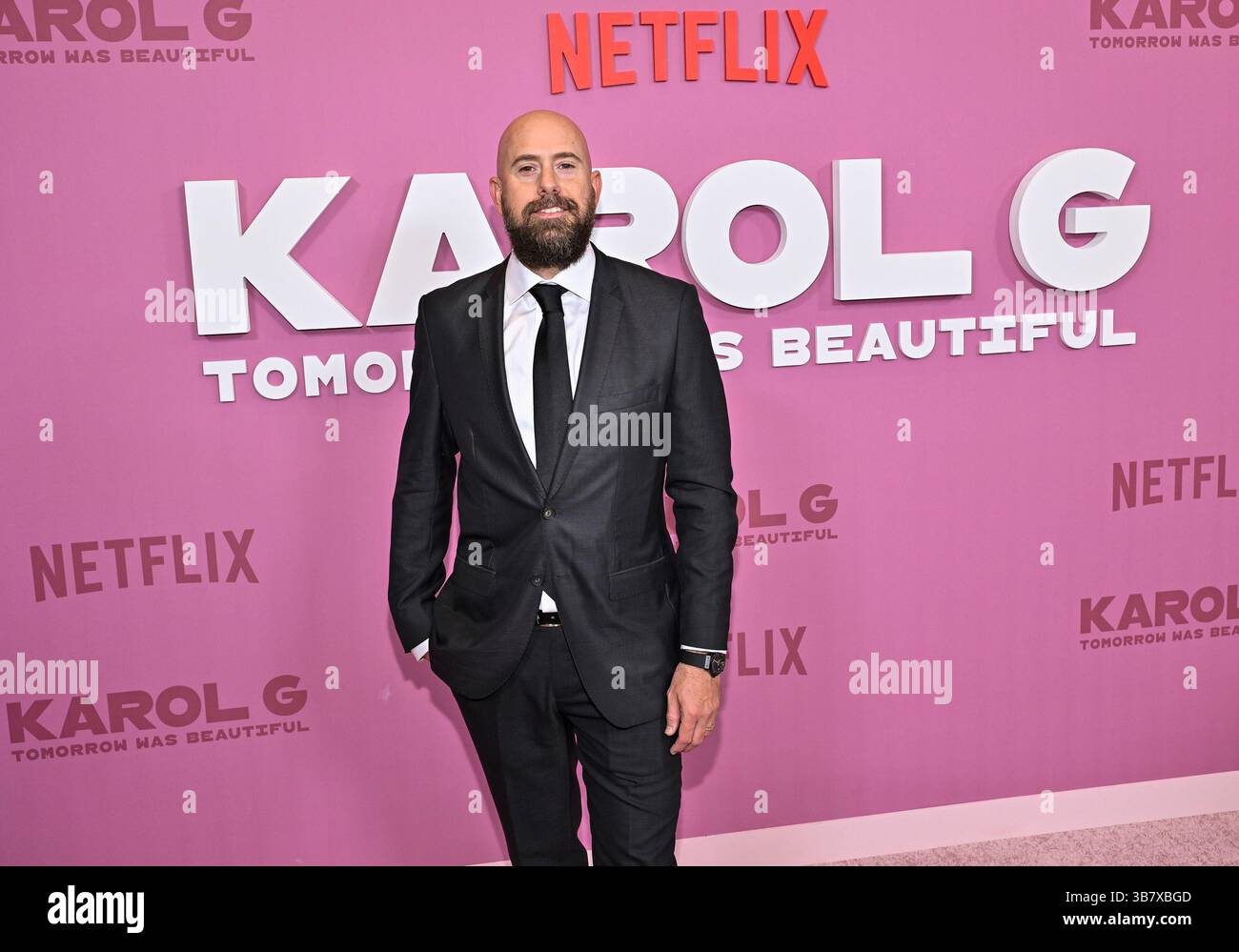 Mecky Creus attends the special screening of "Karol G: Tomorrow was ...