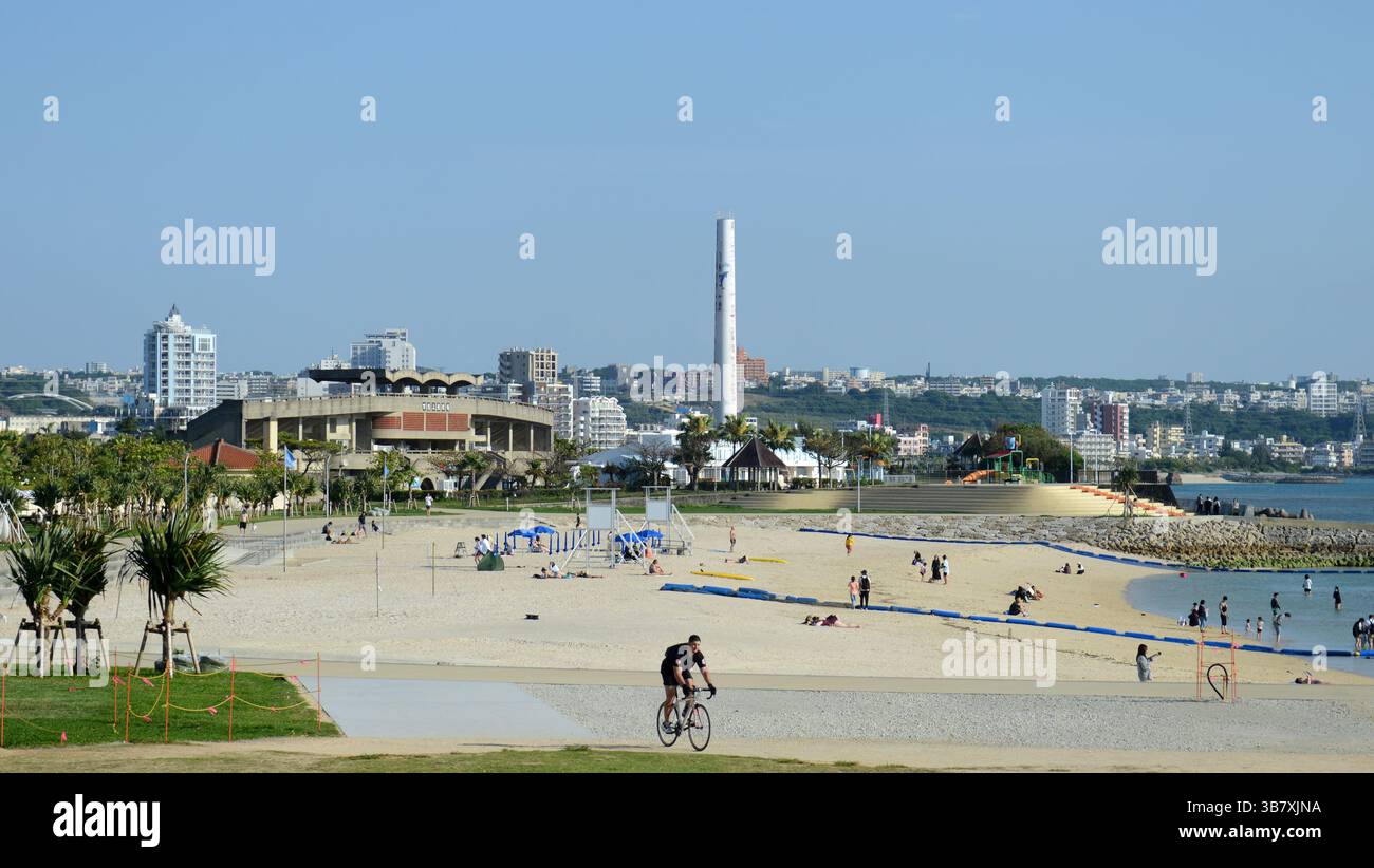 Sunset park beach in Chatan, Okinawa, Japan Stock Photo - Alamy