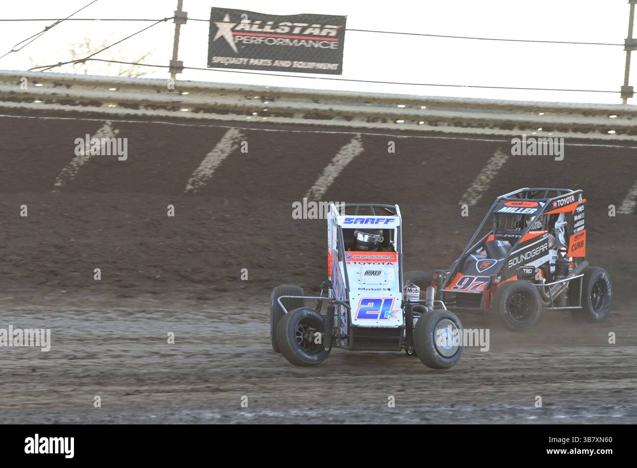 KOKOMO, IN - APRIL 27: Karter Sarff (21K) Sarff Racing TRD Toyota races ...