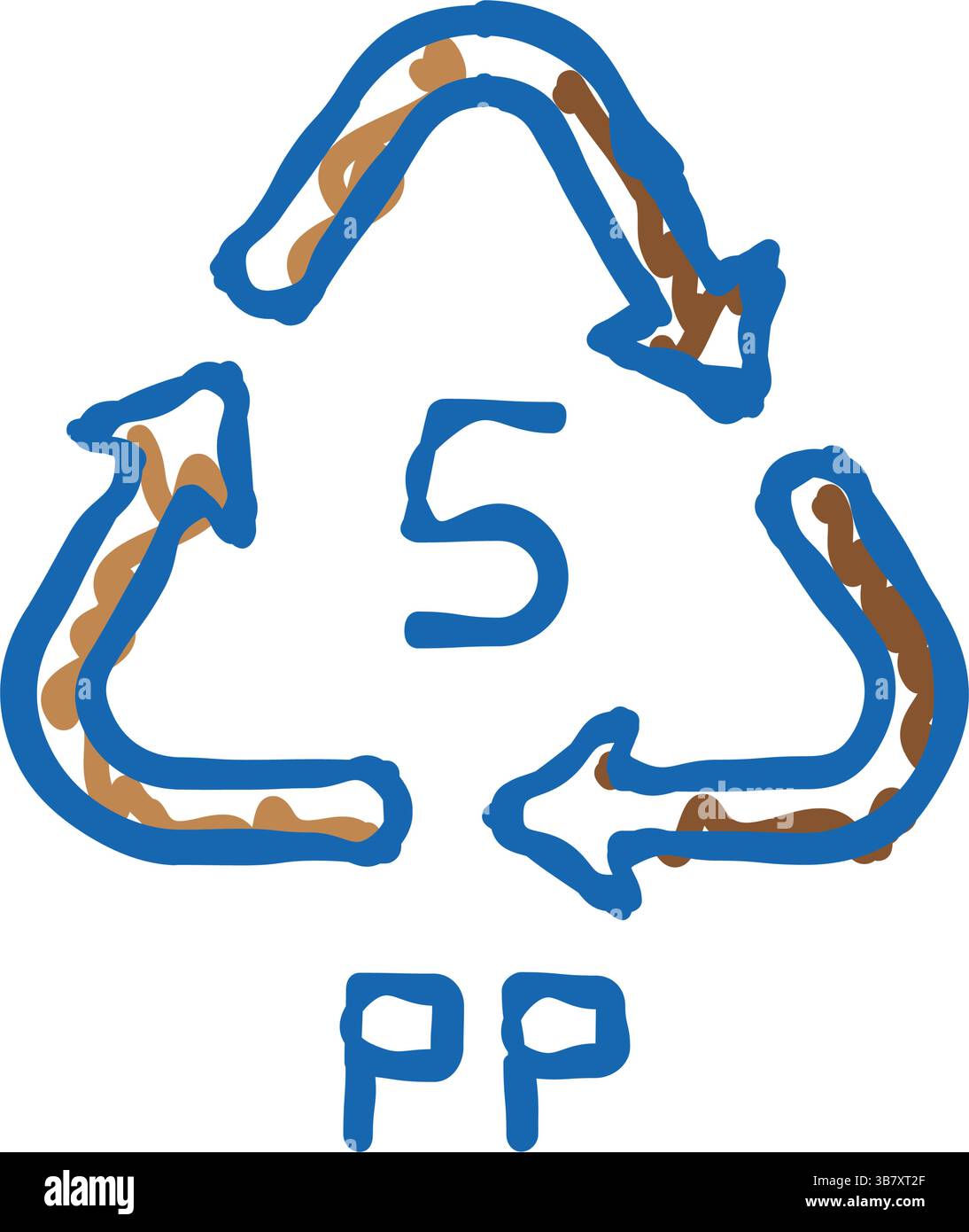 pp recycling plastic product icon doodle illustration Stock Vector ...