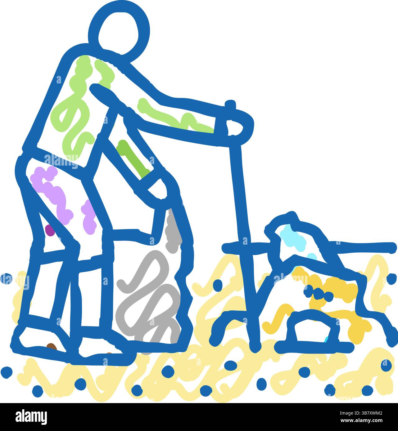 Beach trash clean Stock Vector Images - Alamy