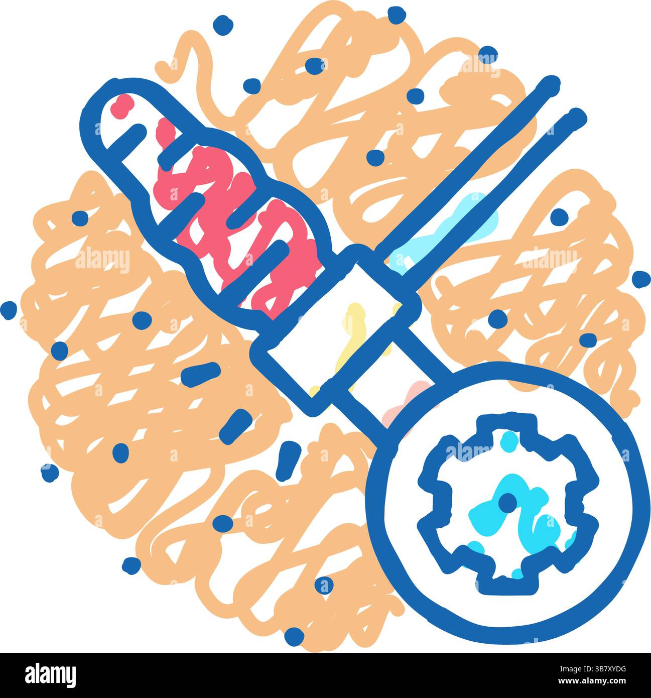 dermabrasion scar treatment icon doodle illustration Stock Vector Image ...
