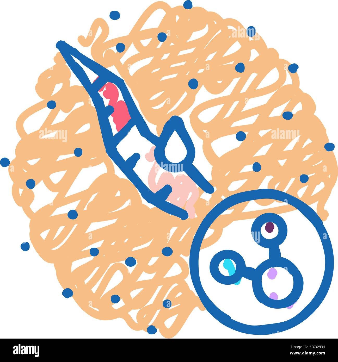 chemical peel scar treatment icon doodle illustration Stock Vector ...