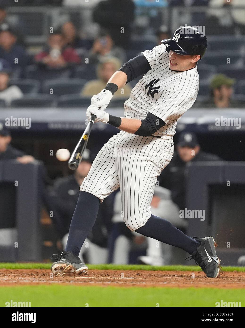 BRONX, NY - MAY 06: New York Yankees First Baseman Ben Rice (22) hits ...