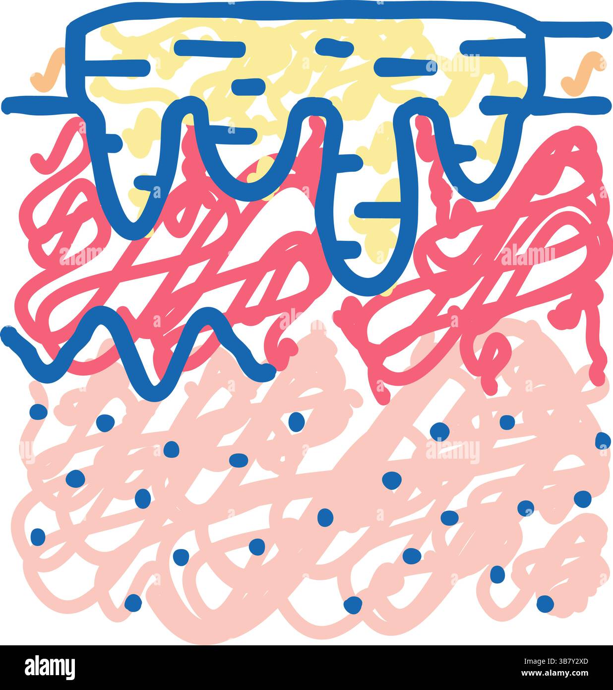 hyperpigmentation acne scar icon doodle illustration Stock Vector Image ...