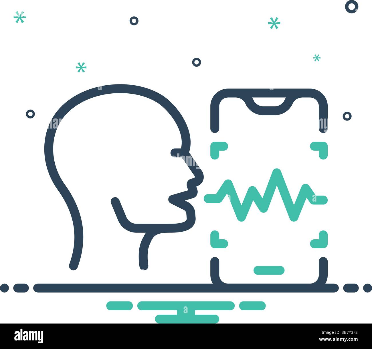 Voice recognition icon logo Cut Out Stock Images & Pictures - Alamy