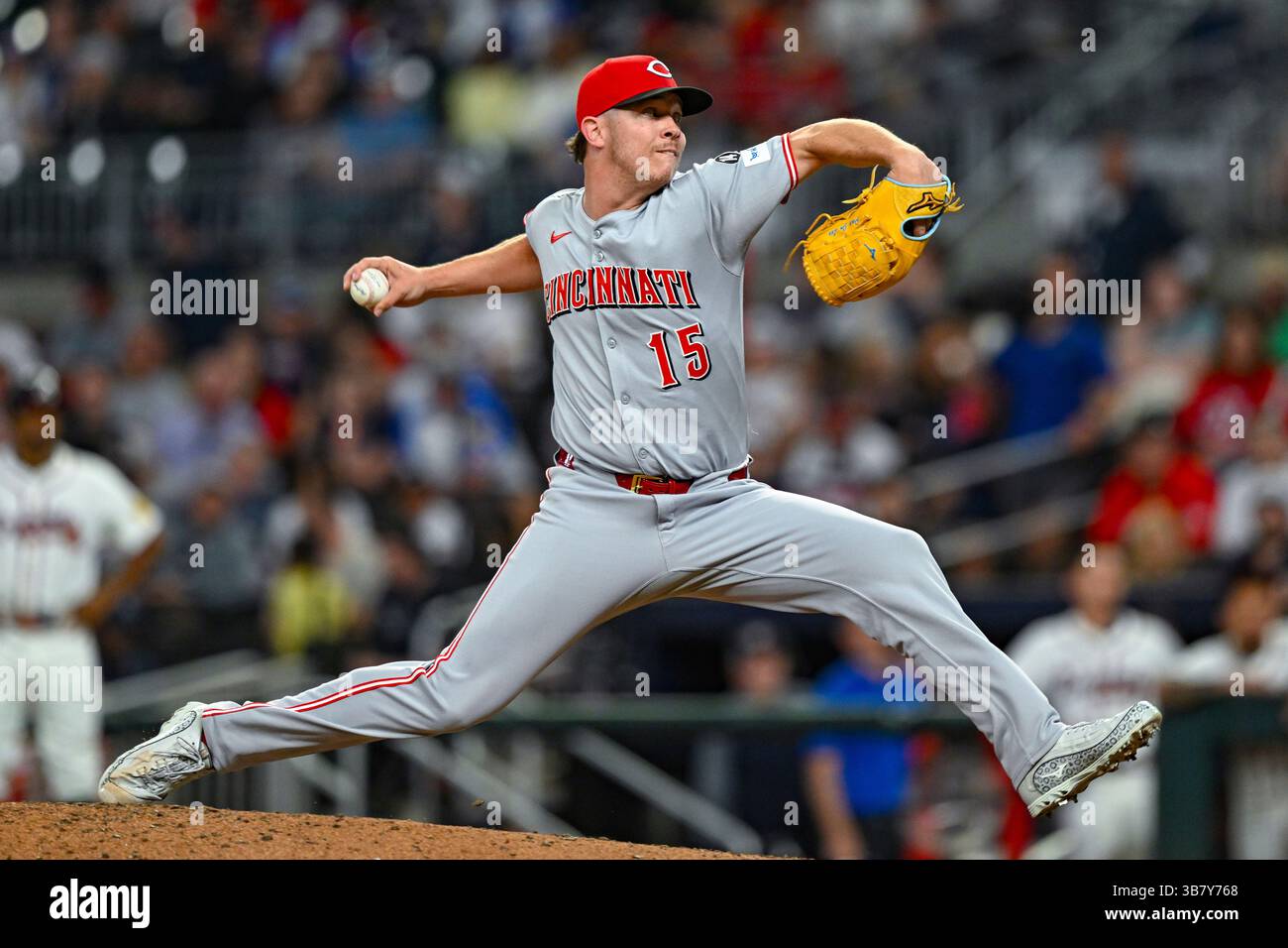 ATLANTA, GA – MAY 06: Cincinnati relief pitcher Emilio Pagan (15 ...