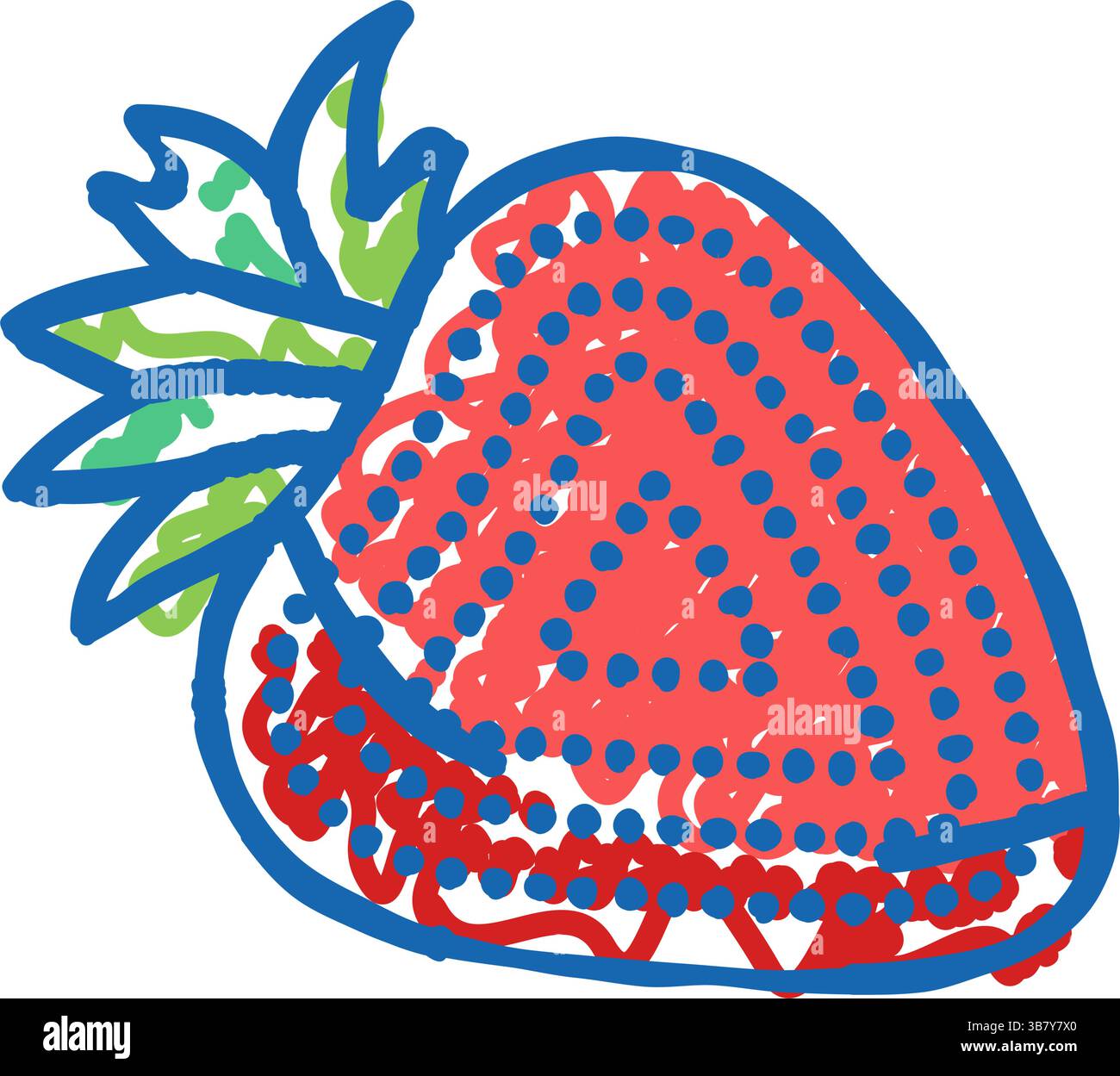 strawberry berry icon doodle illustration Stock Vector Image & Art - Alamy