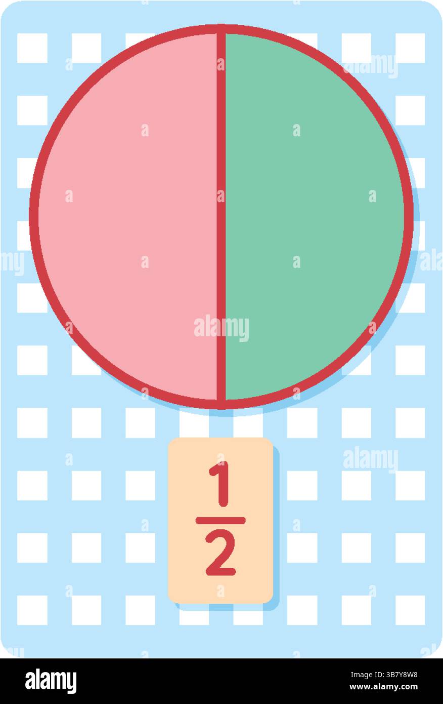 Illustration of a circle divided into halves Stock Vector Image & Art ...
