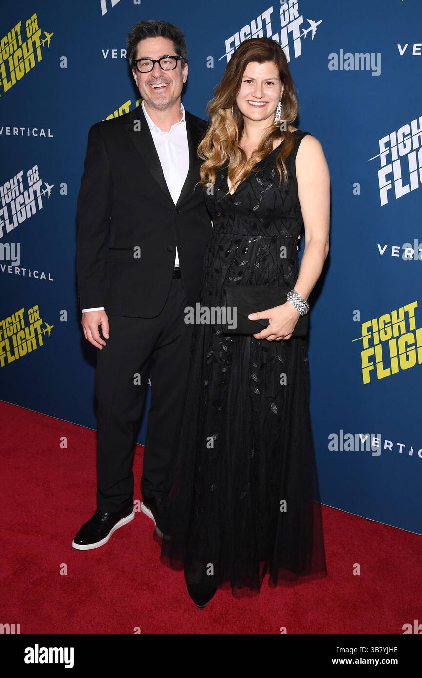 (L-R) Director James Madigan and Lana Likic attend the 'Fight or Flight ...