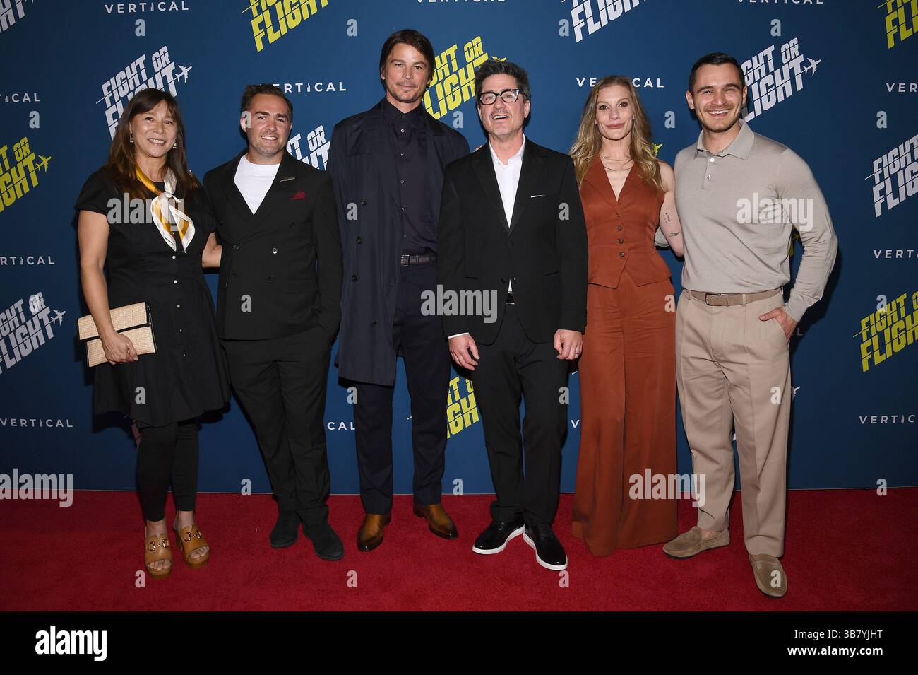 (L-R) Mailara Santana, Paul Saunderson, Josh Hartnett, James Madigan ...