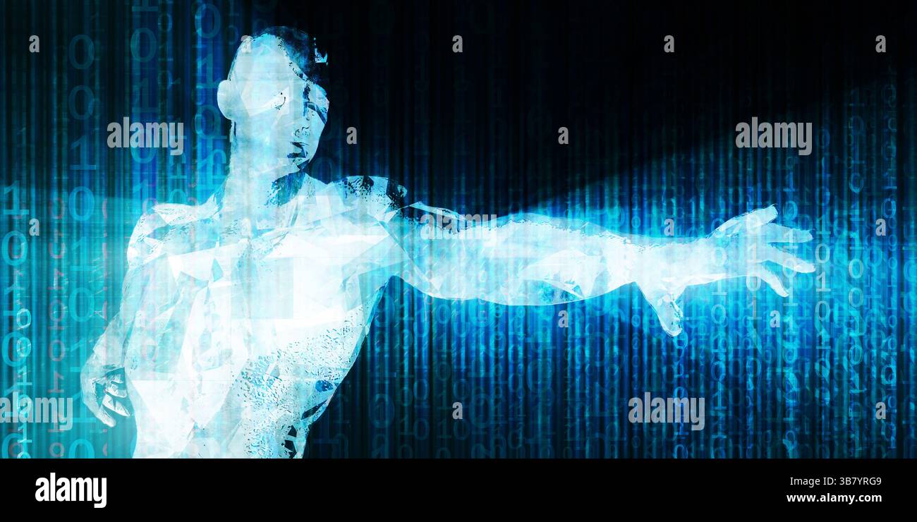 Human Integration with Technology as Transhumanism Concept Stock Photo ...