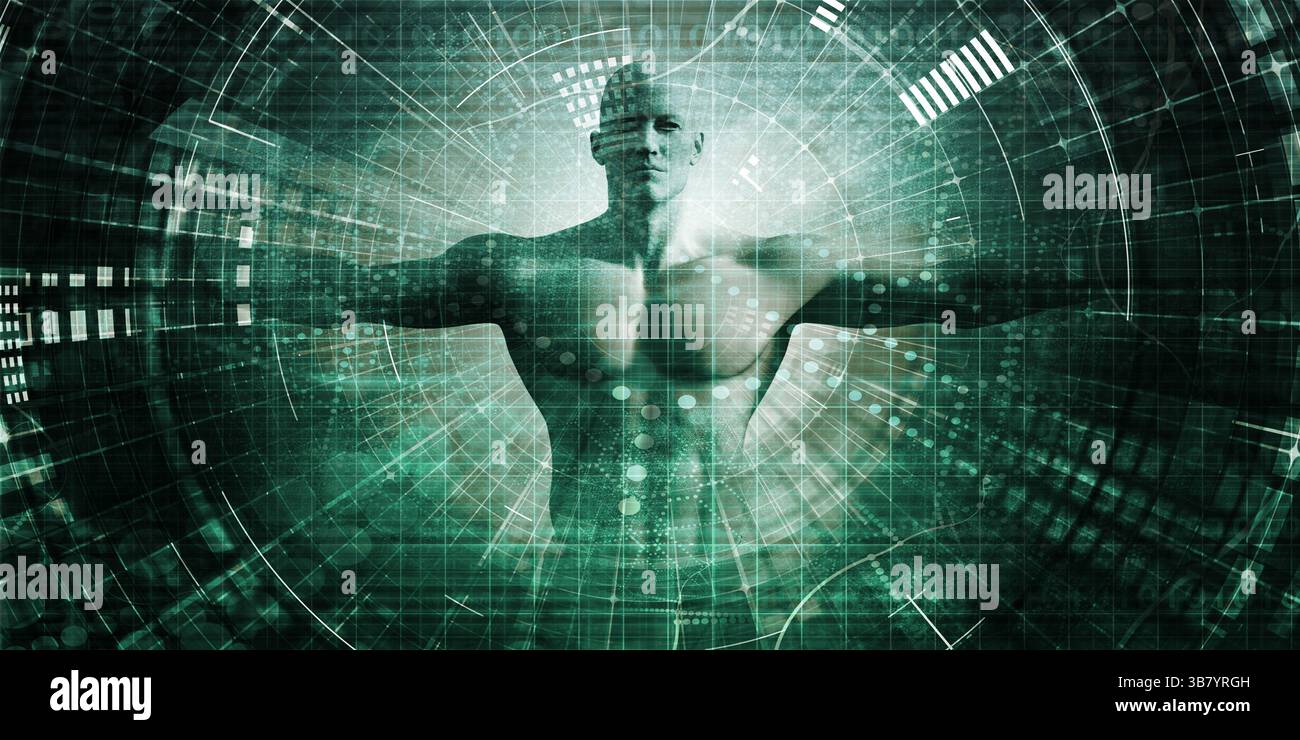 Human Anatomy Visualization And Scientific Medical Technology Concept ...