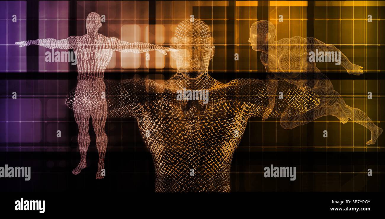Human Anatomy And Future Medical Science Innovation Background Stock ...
