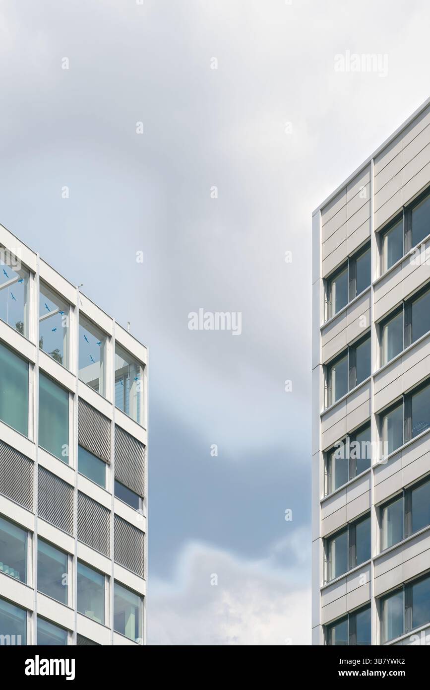 gap between two office buildings in the center of Berlin Stock Photo ...