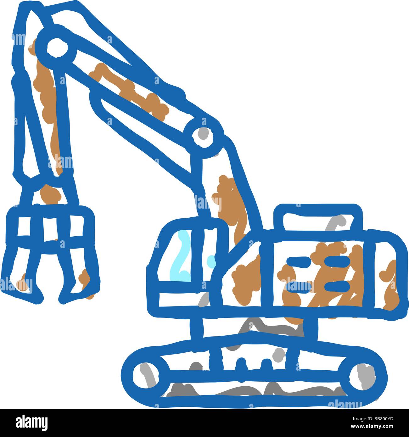 demolition construction car vehicle icon doodle illustration Stock ...
