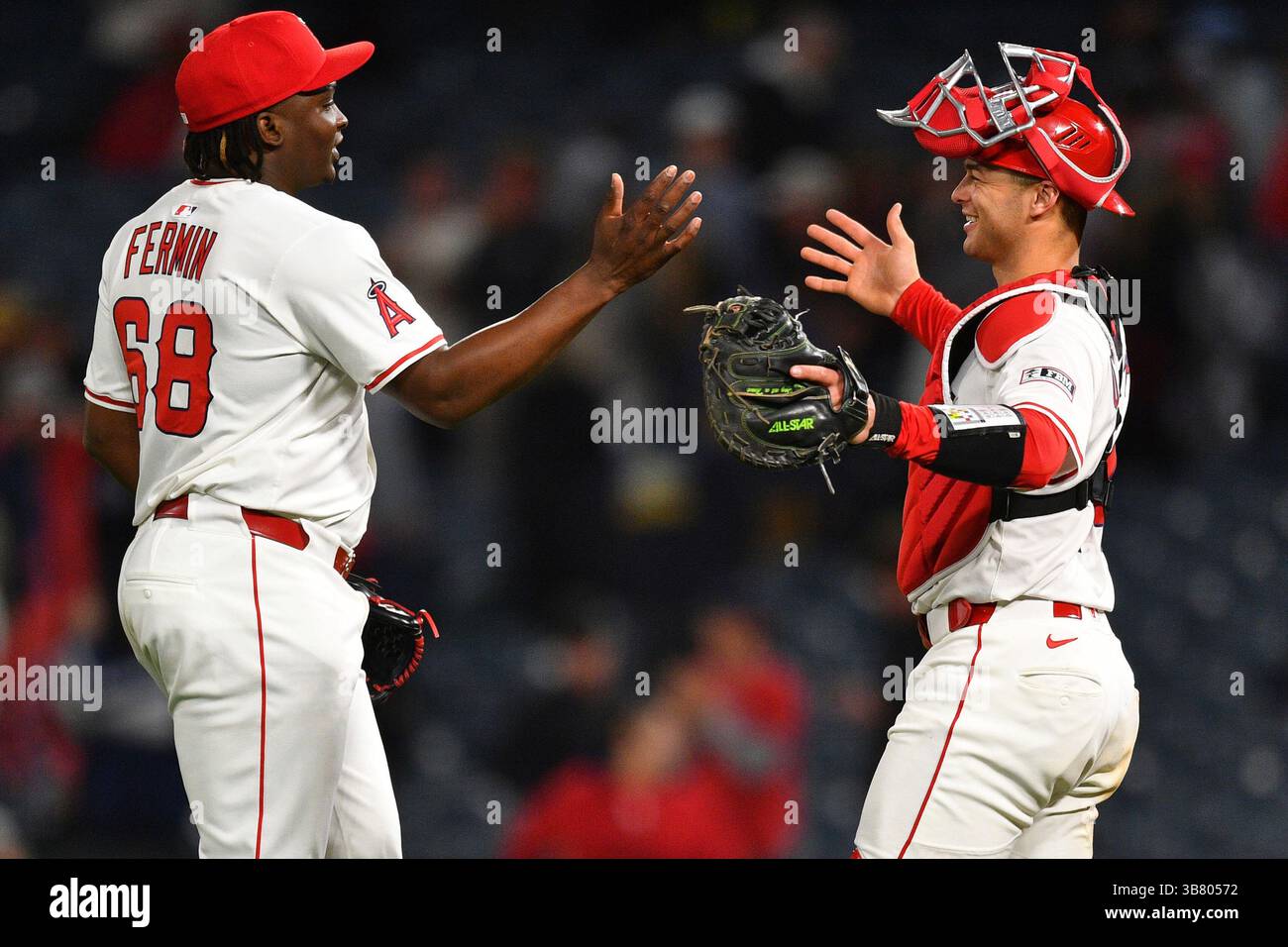 ANAHEIM, CA - MAY 06: Los Angeles Angels pitcher Jose Fermin (68 ...