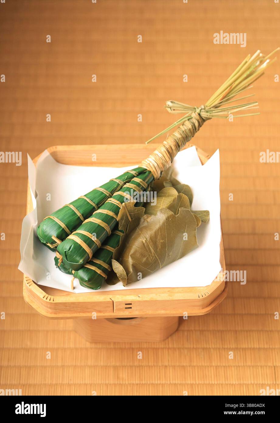 A photo shows chimaki for the Boys' Festival in Shimogyo Ward, Kyoto ...