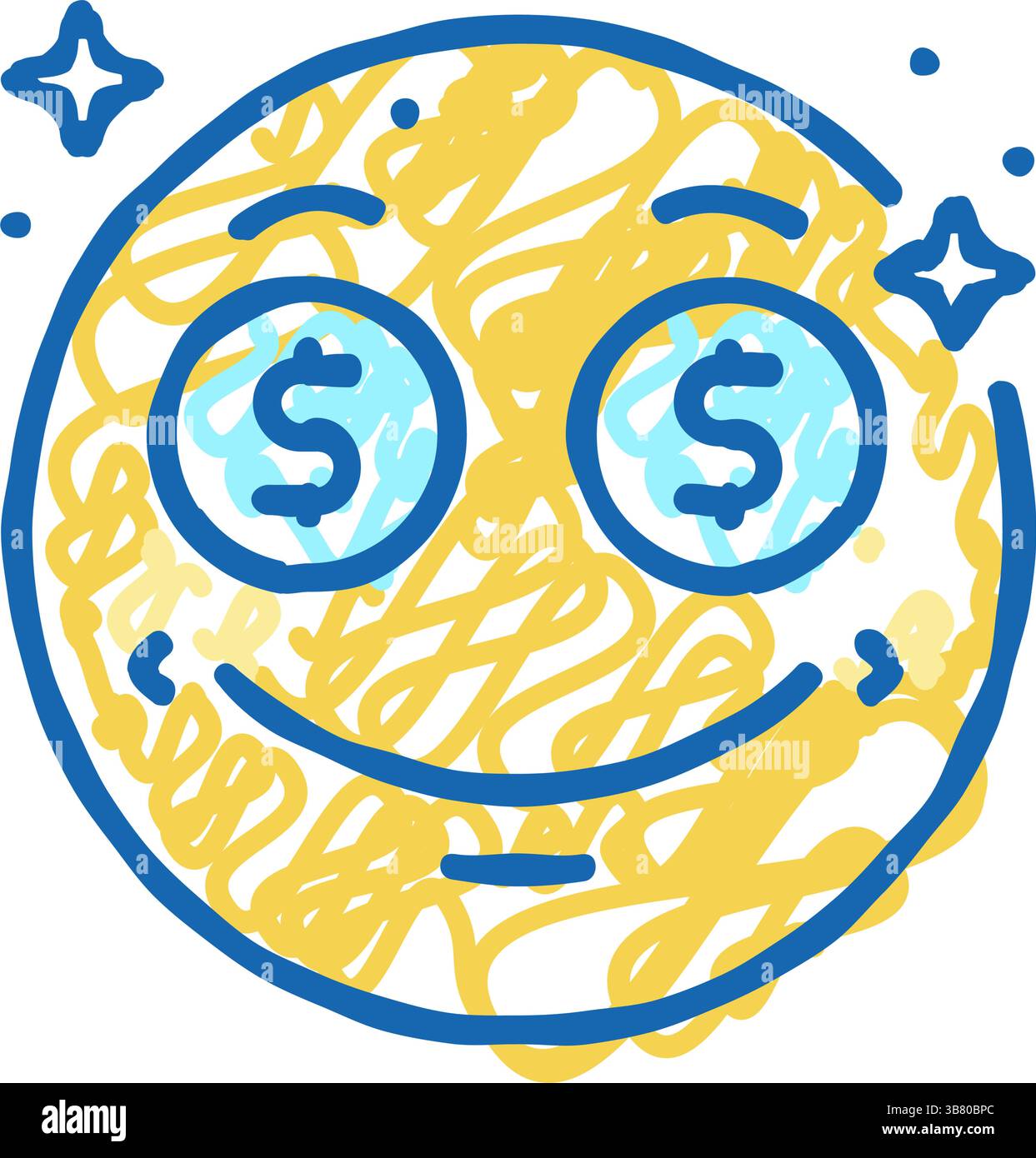 success financial freedom money icon doodle illustration Stock Vector ...