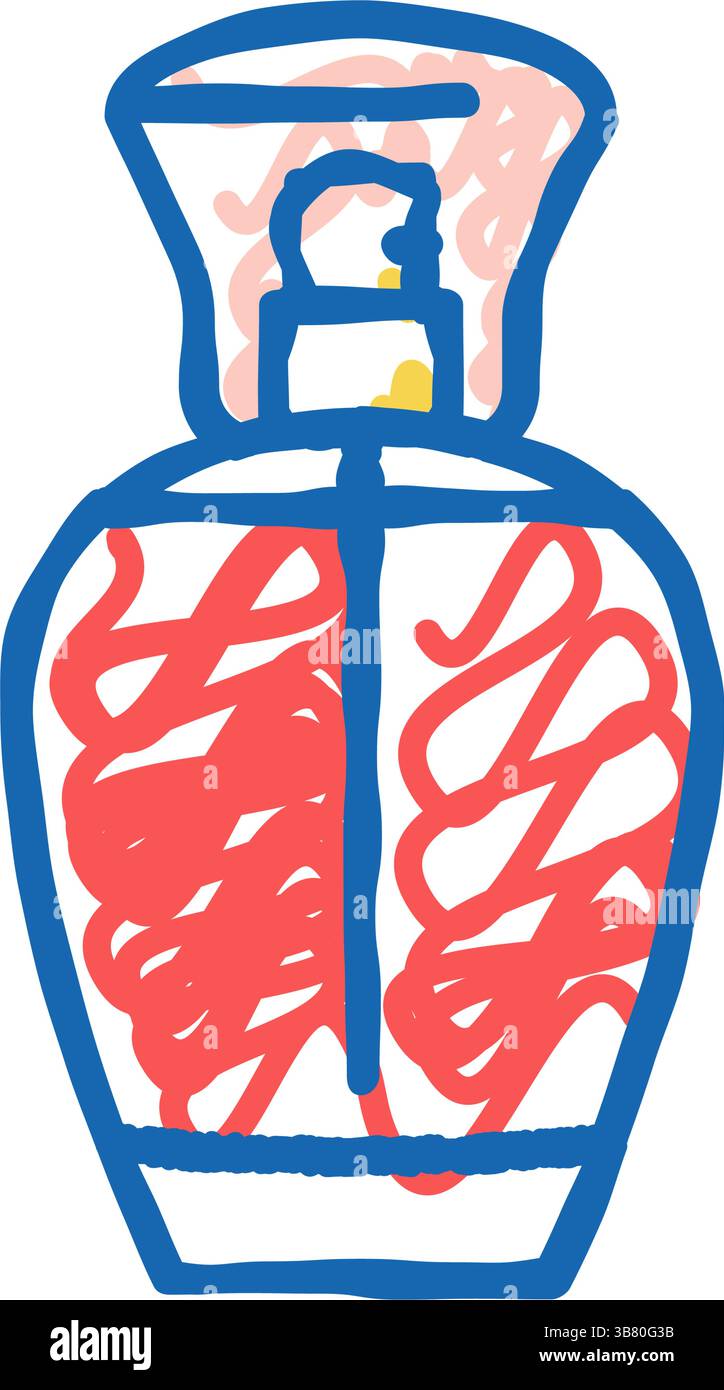 product fragrance bottle perfume icon doodle illustration Stock Vector ...