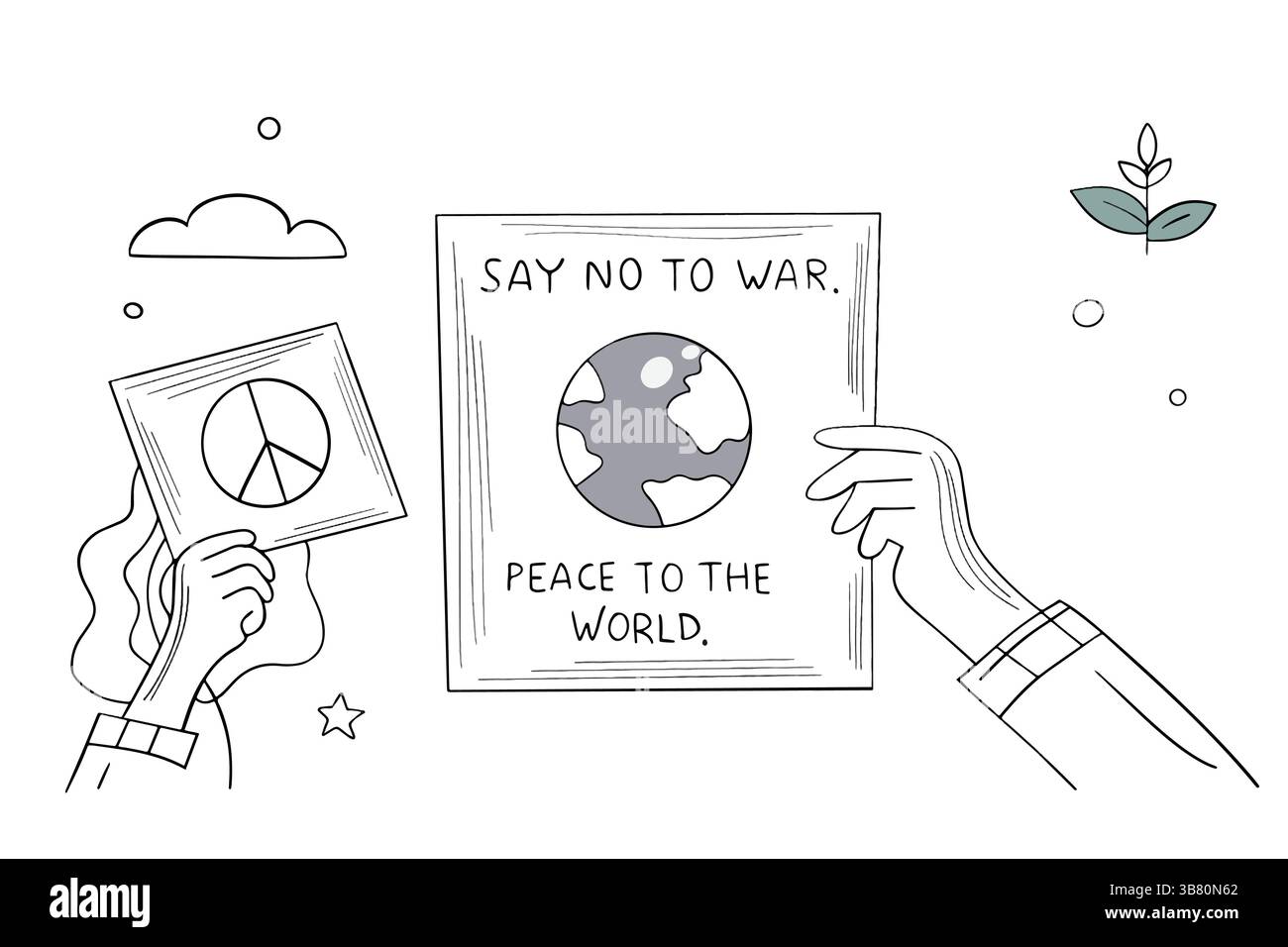 Anti war campaign Stock Vector Images - Alamy