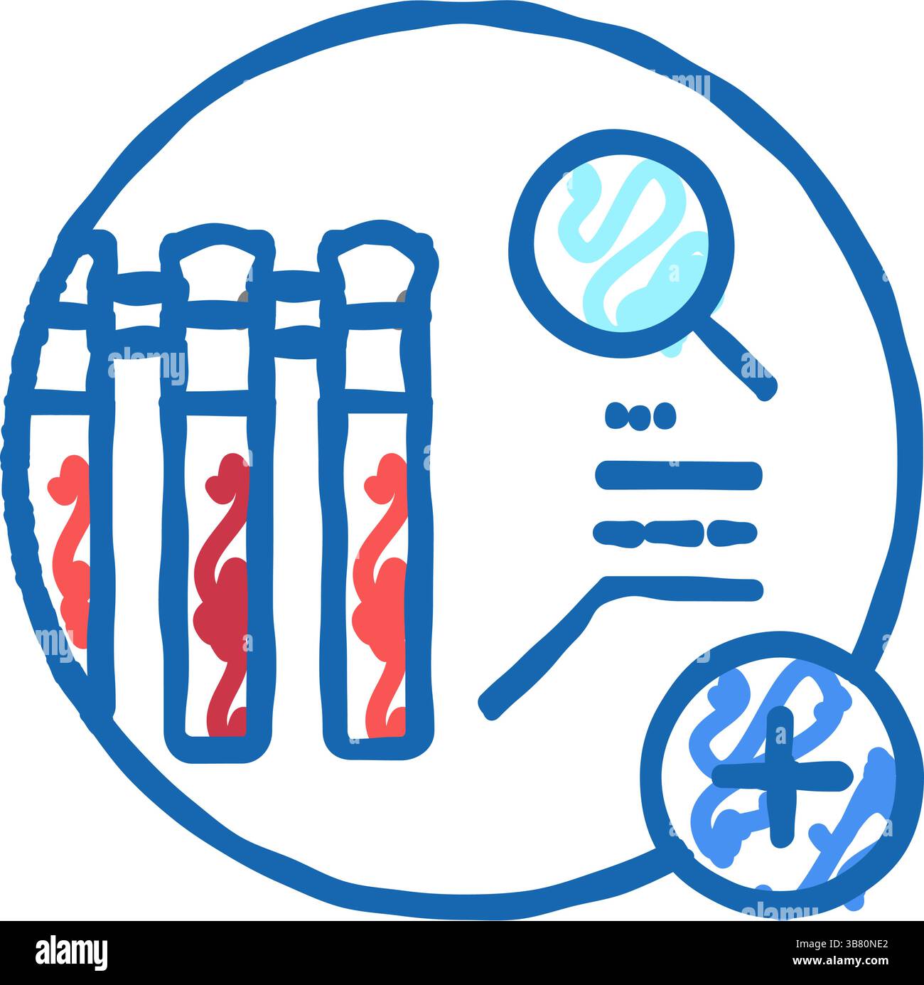 comprehensive metabolic panel check icon doodle illustration Stock ...