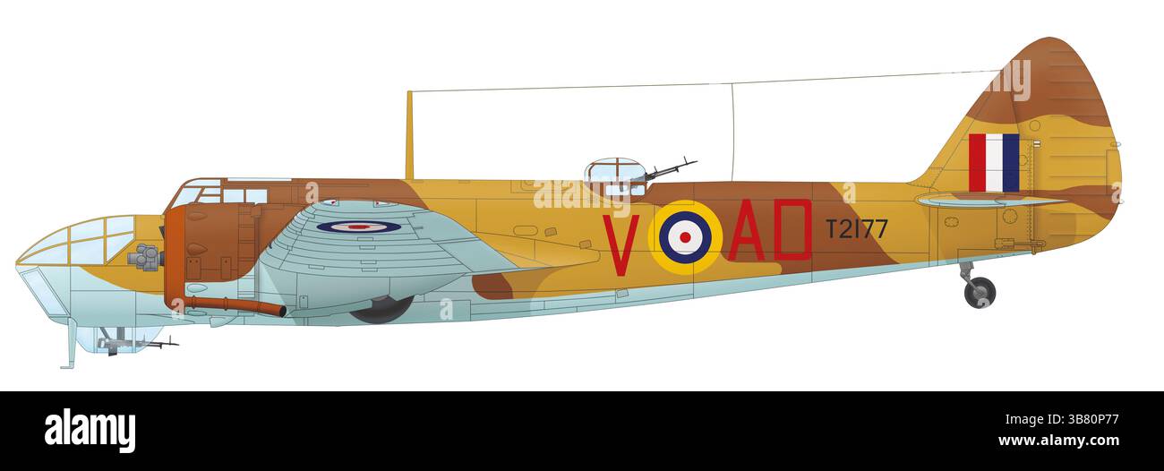 Bristol Blenheim Mk IV (T2177, AD-V) of the 113th Squadron RAF, Larissa ...