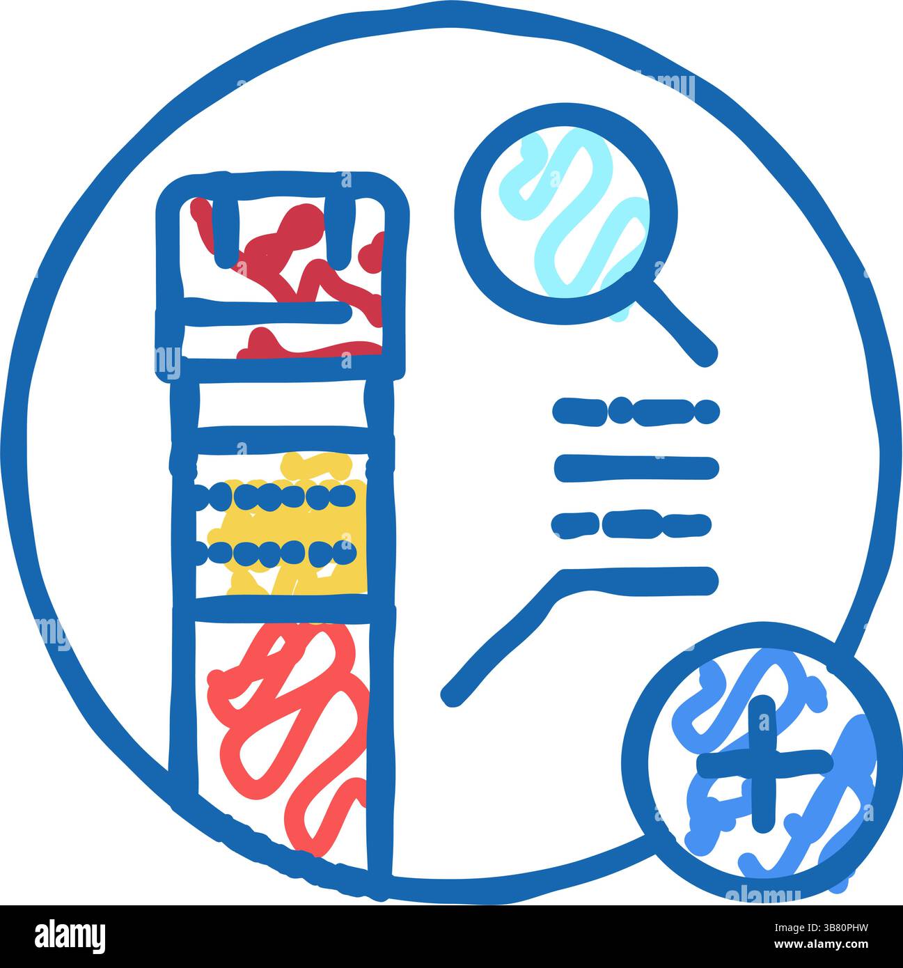 lipid panel health check icon doodle illustration Stock Vector Image ...