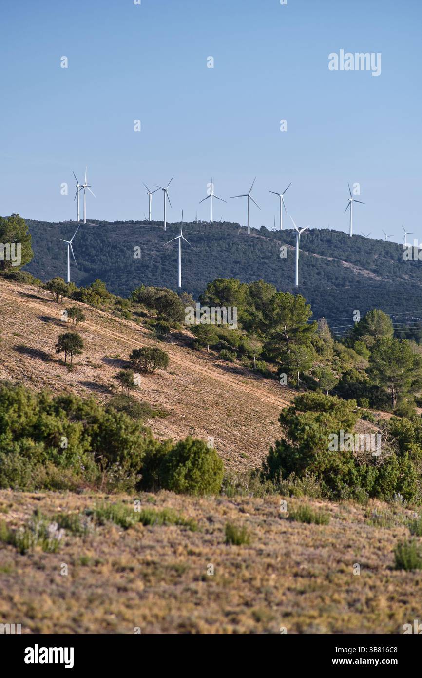 Wind turbine group in Spain Stock Photo - Alamy