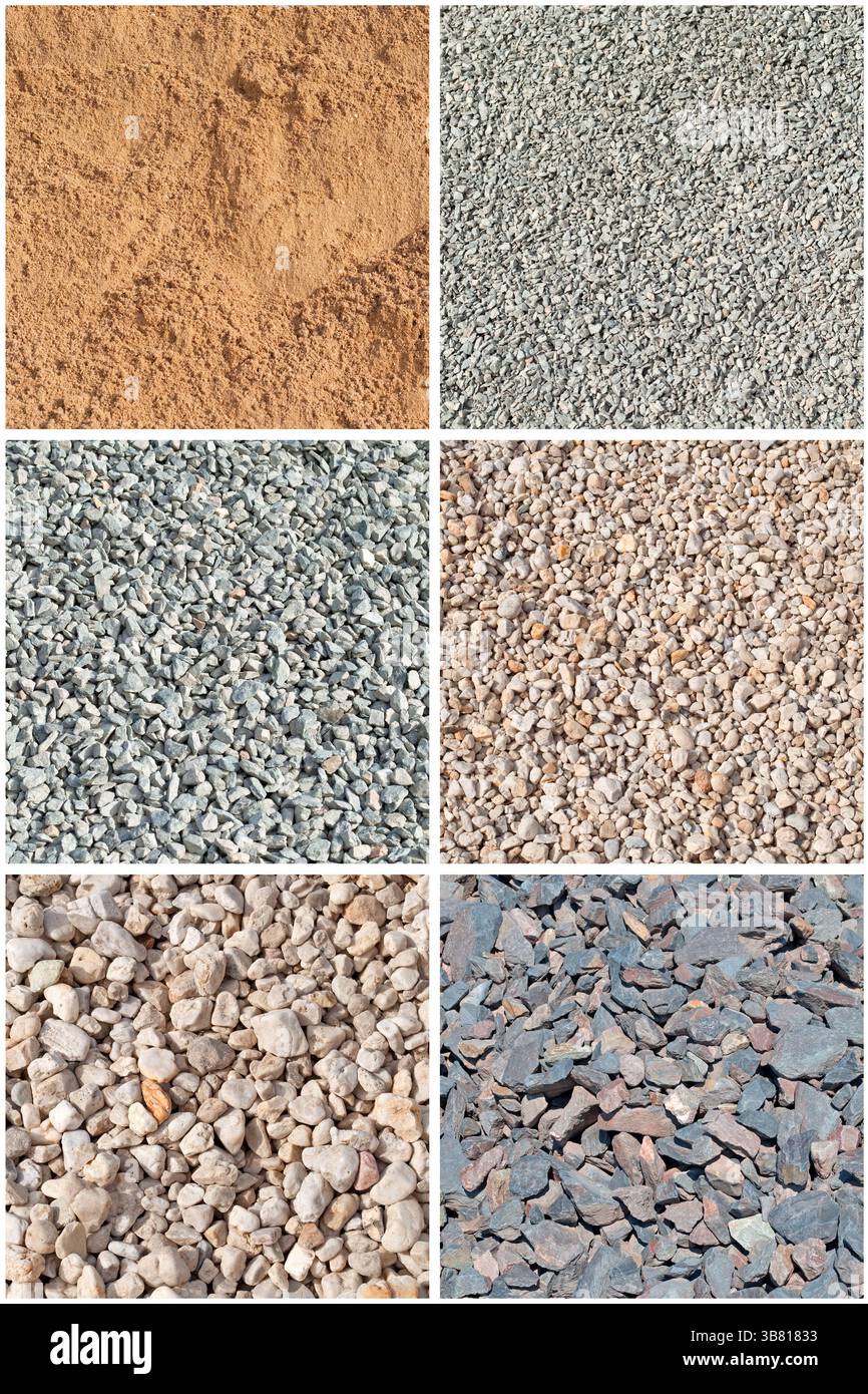 Pile building sand construction Cut Out Stock Images & Pictures - Alamy