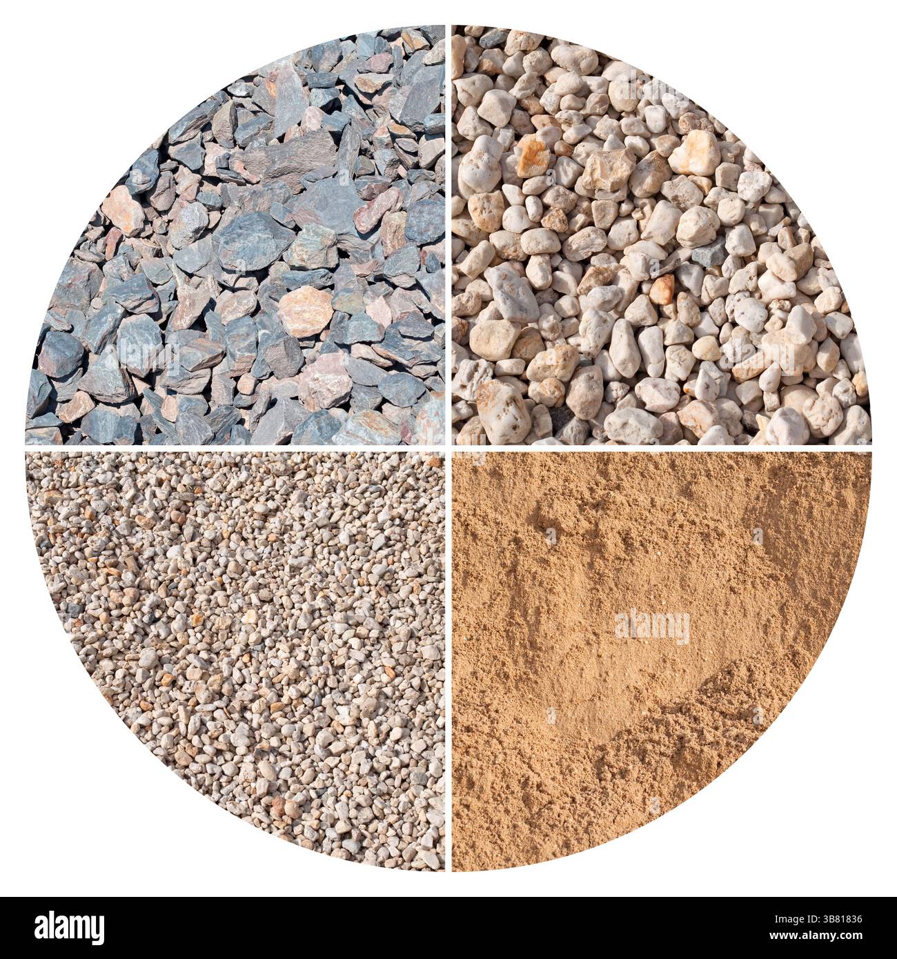 Pile building sand construction Cut Out Stock Images & Pictures - Alamy